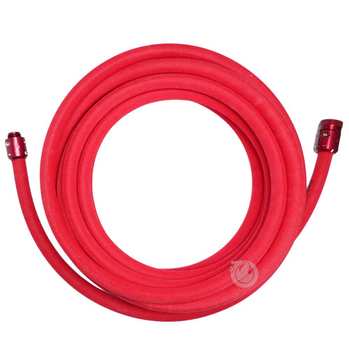 Red 1" x 100' Non-Collapsible Lightweight Hose (Alum 1" NH Couplings ...