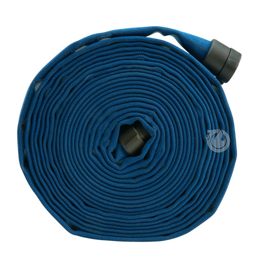 Blue 1 1/2" x 50' Double Jacket Mill Hose (15D350BL) – FireHoseDirect