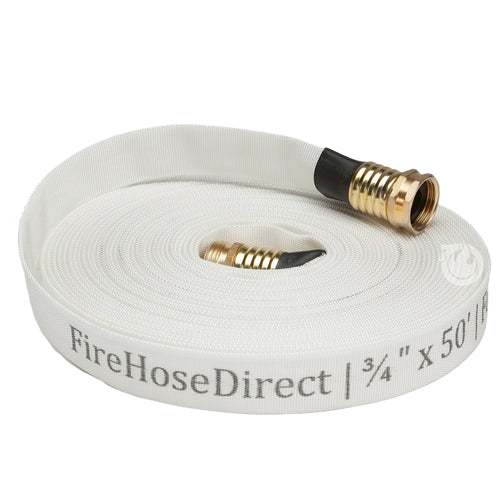 White 3/4" x 50' Forestry Hose – FireHoseDirect