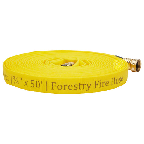 Yellow 3/4" x 50' Forestry Hose – FireHoseDirect