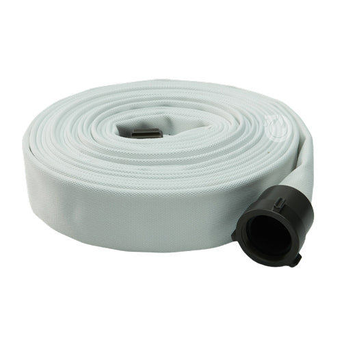 White 2" x 50' Single Jacket Mill Hose (20S2550P) – FireHoseDirect