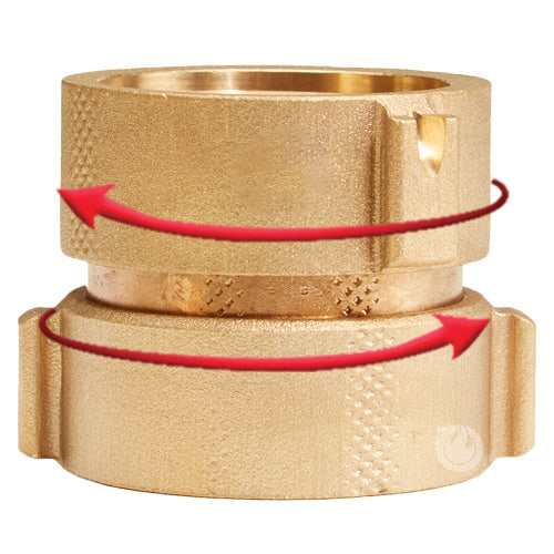 Brass 1 1/2" Swivel Female NPSH to 1 1/2" Swivel Female NH (USA ...