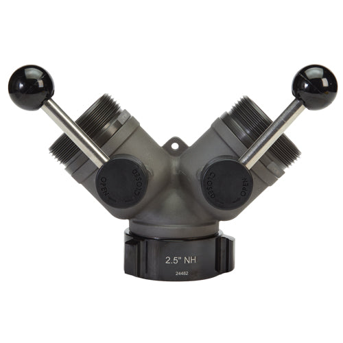 Aluminum 2 1/2" NH Inlet x (2) 2 1/2" NH Outlet – FireHoseDirect