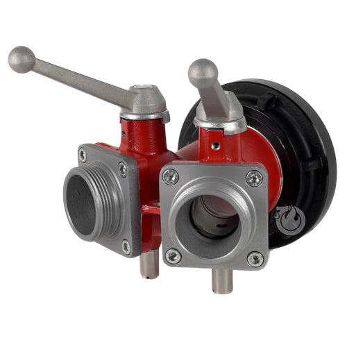 Kochek Aluminum 5" Storz Inlet x (2) 2 1/2" NH Outlet Wye Ball Valve ...