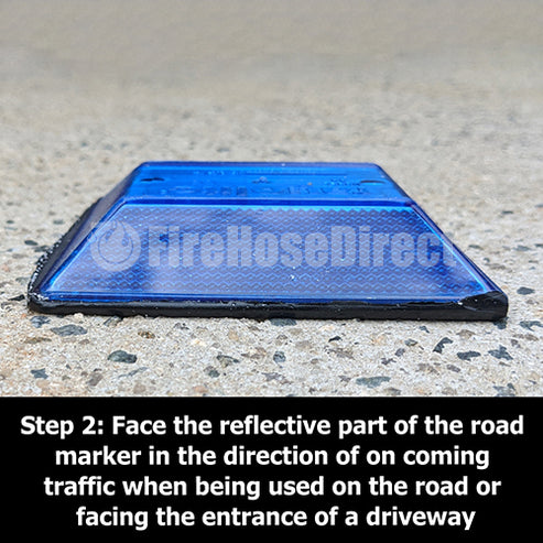 Blue Reflective Road Marker For Fire Hydrants – FireHoseDirect