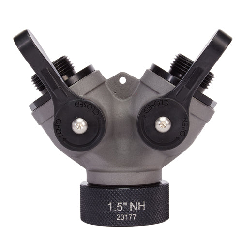 Aluminum 1 1/2" NH Inlet x (2) 1" NPSH Outlet – FireHoseDirect