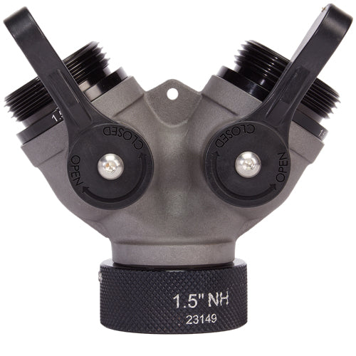 Aluminum 1 1/2" NH Inlet x (2) 1 1/2" NH Outlet – FireHoseDirect