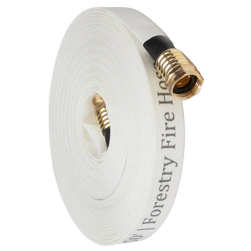 White 3/4" x 50' Forestry Hose – FireHoseDirect