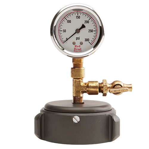 Aluminum 2 1/2" NH / NST Cap Gauge With Bleeder Valve