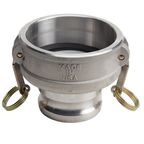Aluminum 4" Female Camlock Fitting x 3" Male Camlock Fitting (USA)