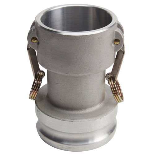 Aluminum 3" Female Camlock Fitting x 4" Male Camlock Fitting